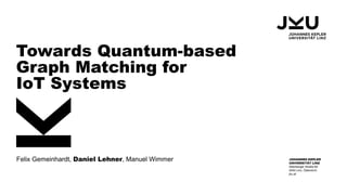 Towards Quantum-based Graph Matching for IoT Systems | PDF