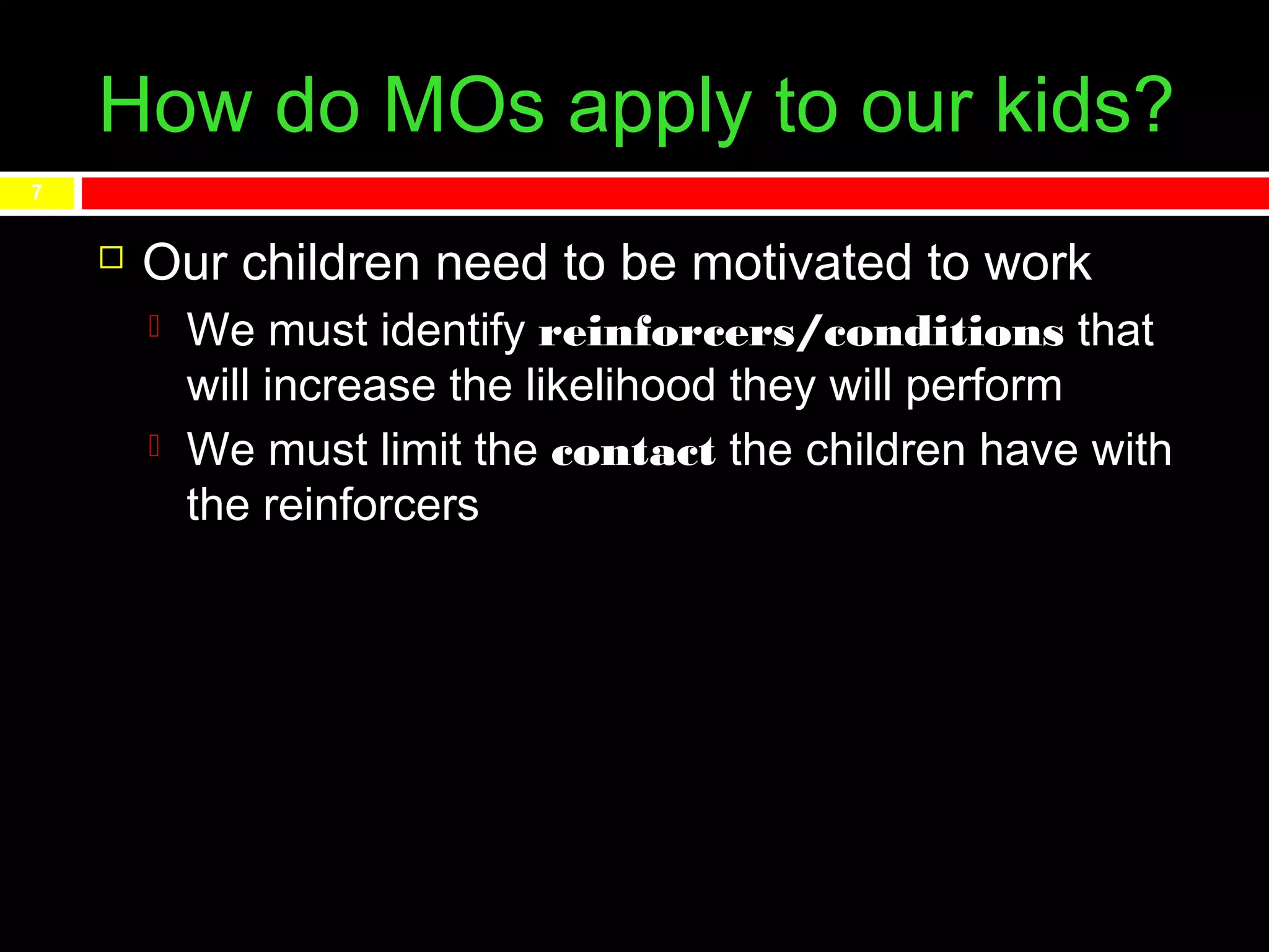 Motivating Operations | PPT