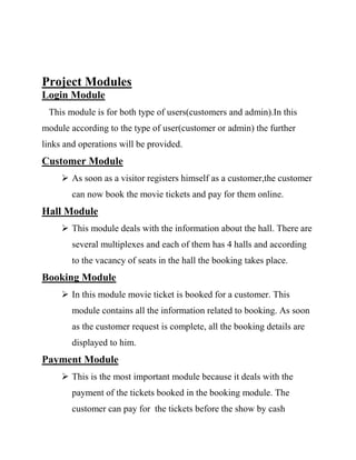 Online movie ticket booking | DOCX