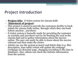 Online movie ticket booking system | PPTX