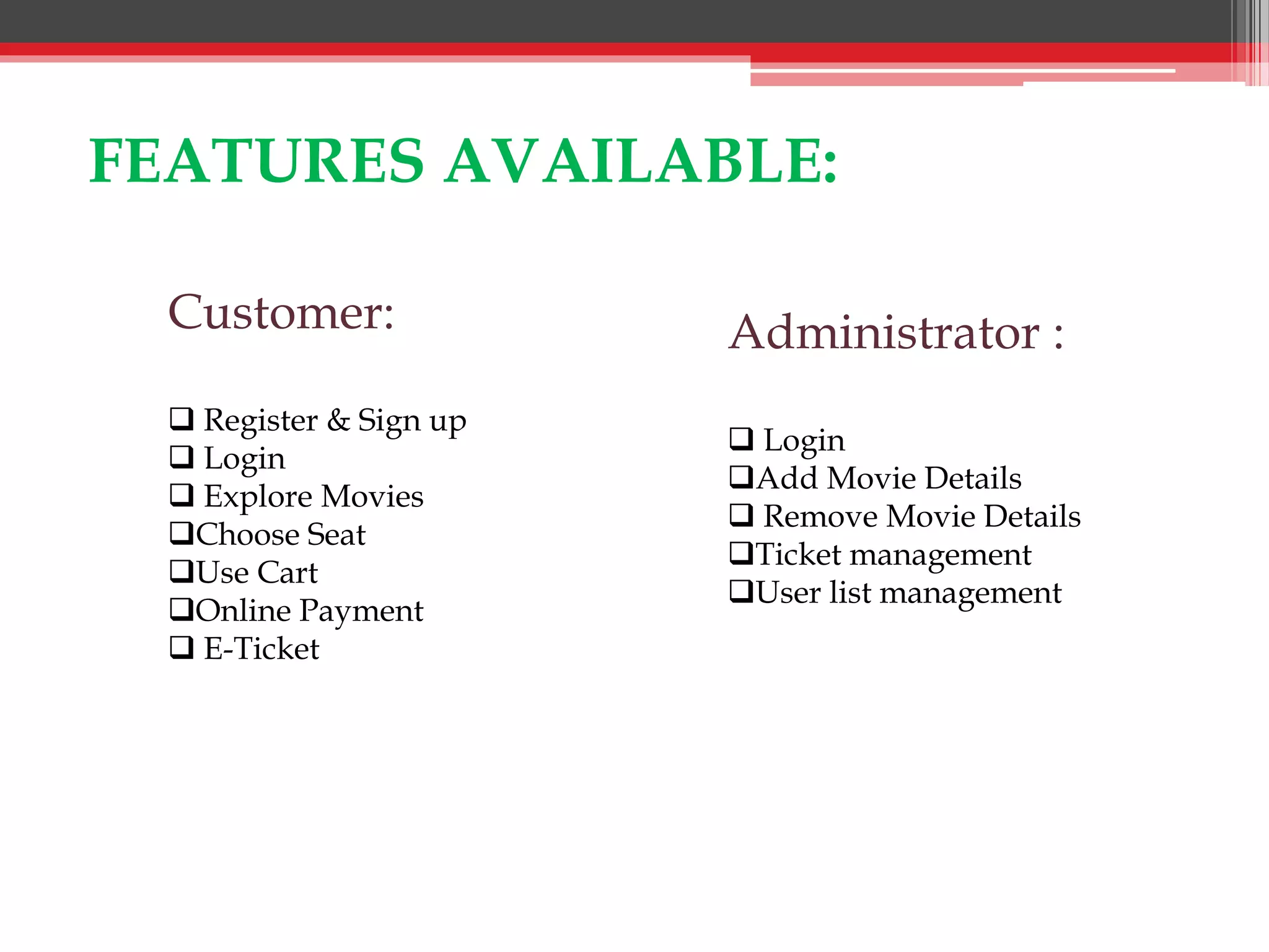 Online movie ticket booking system | PPTX