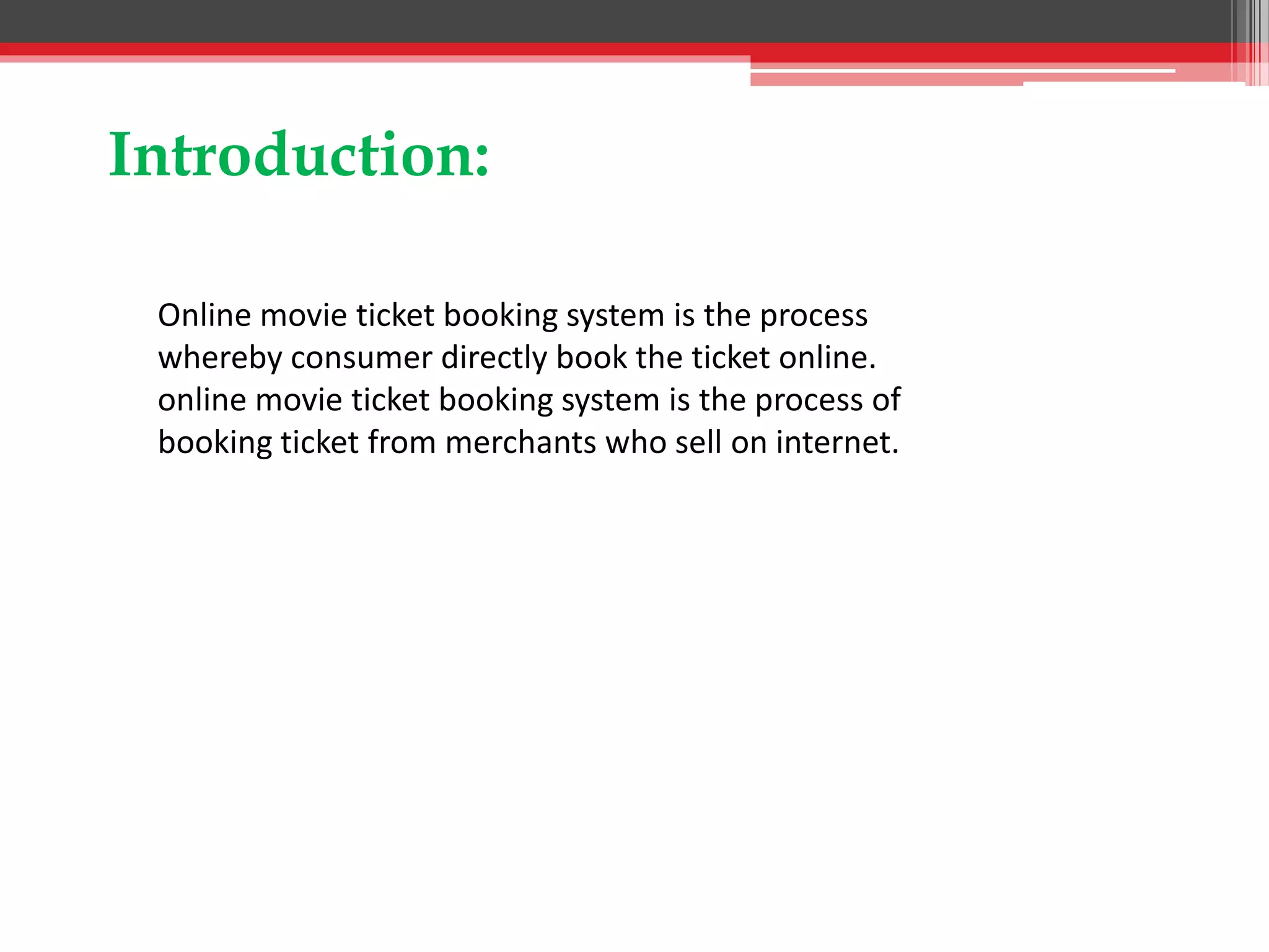 Online movie ticket booking system | PPTX