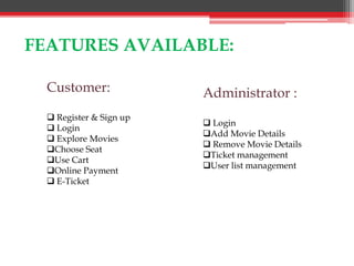 Online movie ticket booking system | PPTX