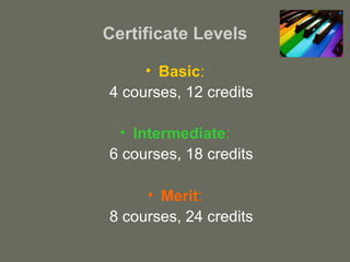 Online music certificate_program_charts | PPT