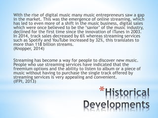 Online music economy presentation | PPTX