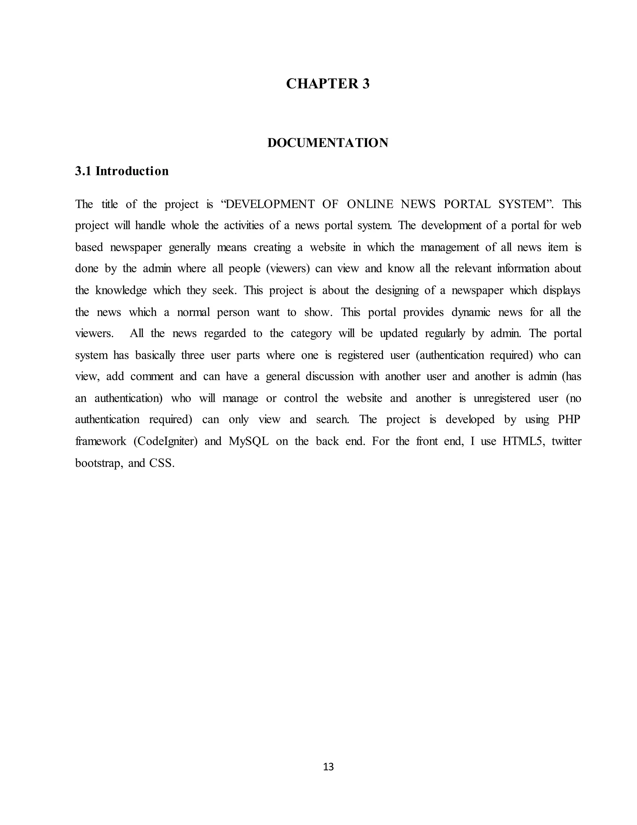 Online News Portal System | PDF