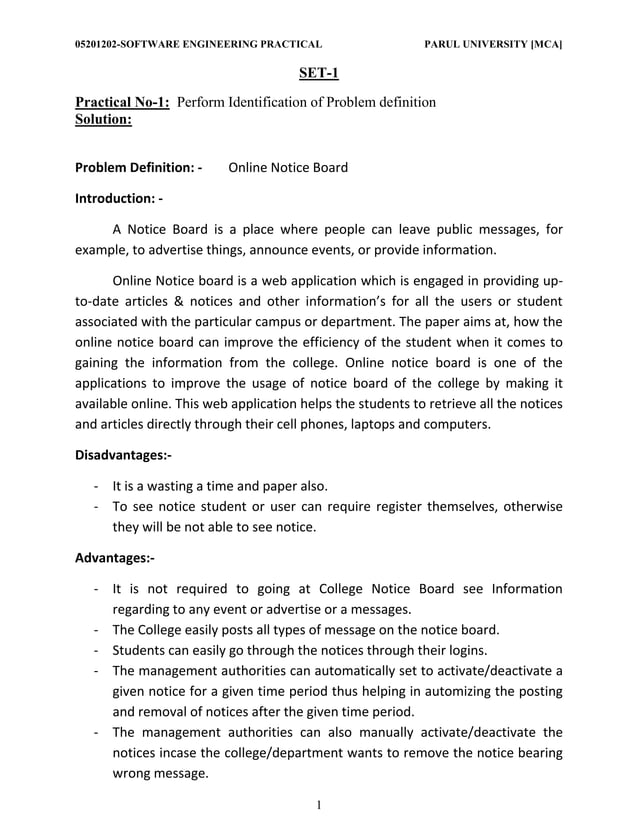 Online notice board | PDF