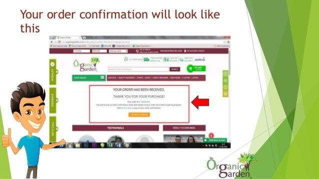 Steps to place online order