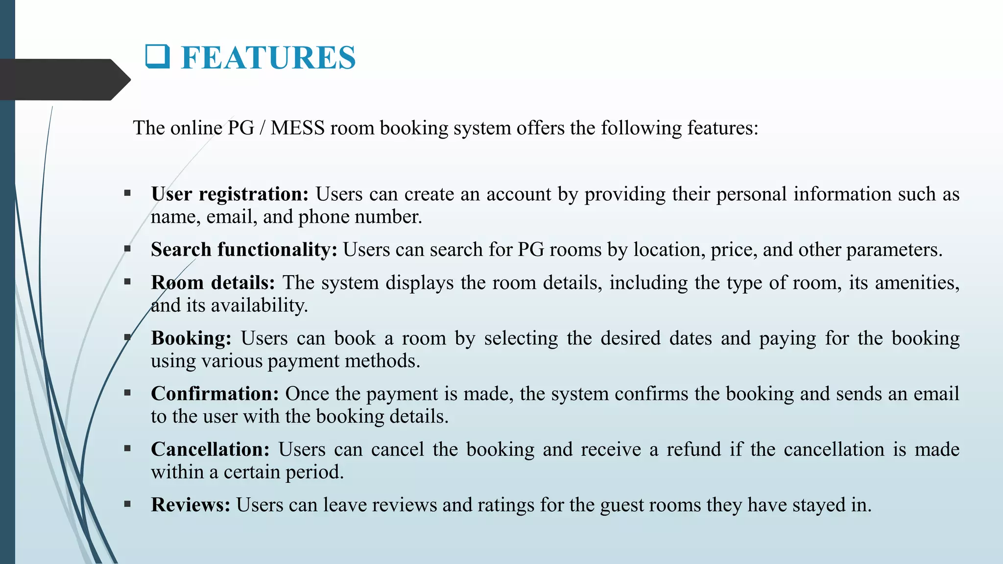 Online PG or Mess Booking System | PPTX