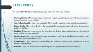 Online PG or Mess Booking System | PPTX