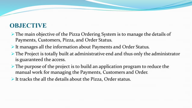 Online Pizza Ordering System using Java.pptx | Food Industry | Industries