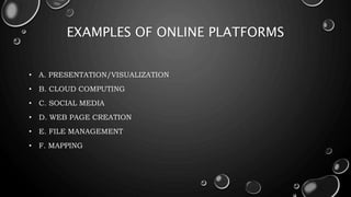 Online platform for ict development 1 | PPT