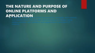 Online platform for ict development 3 | PPTX