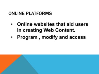 Online platforms | PPTX