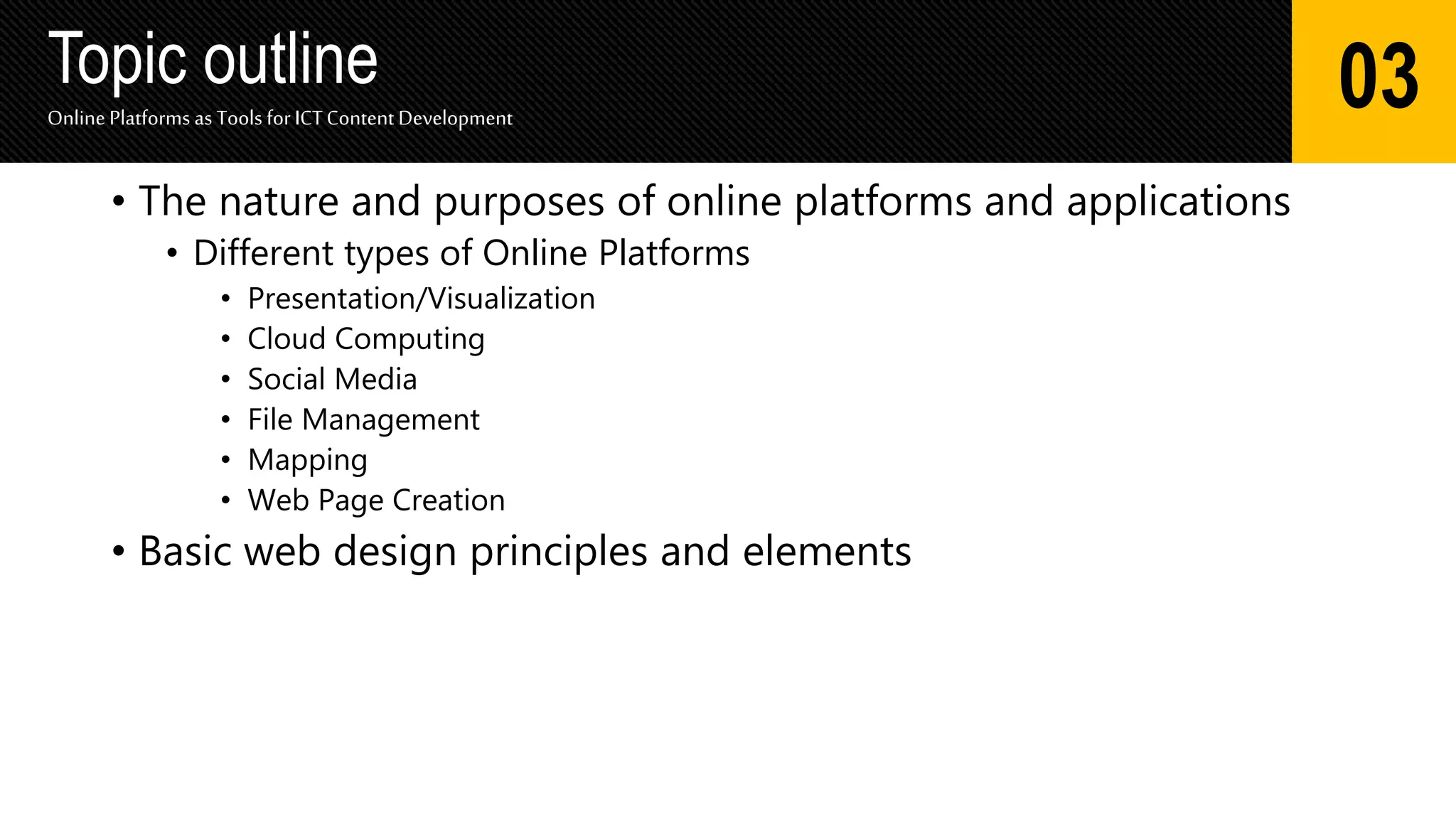 Online platforms for ICT Content Development | PPTX