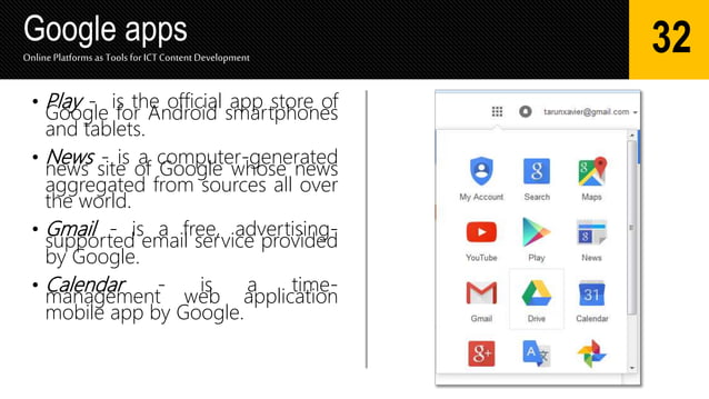 Online platforms for ICT Content Development | PPTX | Web Design and ...