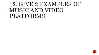 Online Platforms, functions, and Systems Quiz.pptx | Internet | Computing