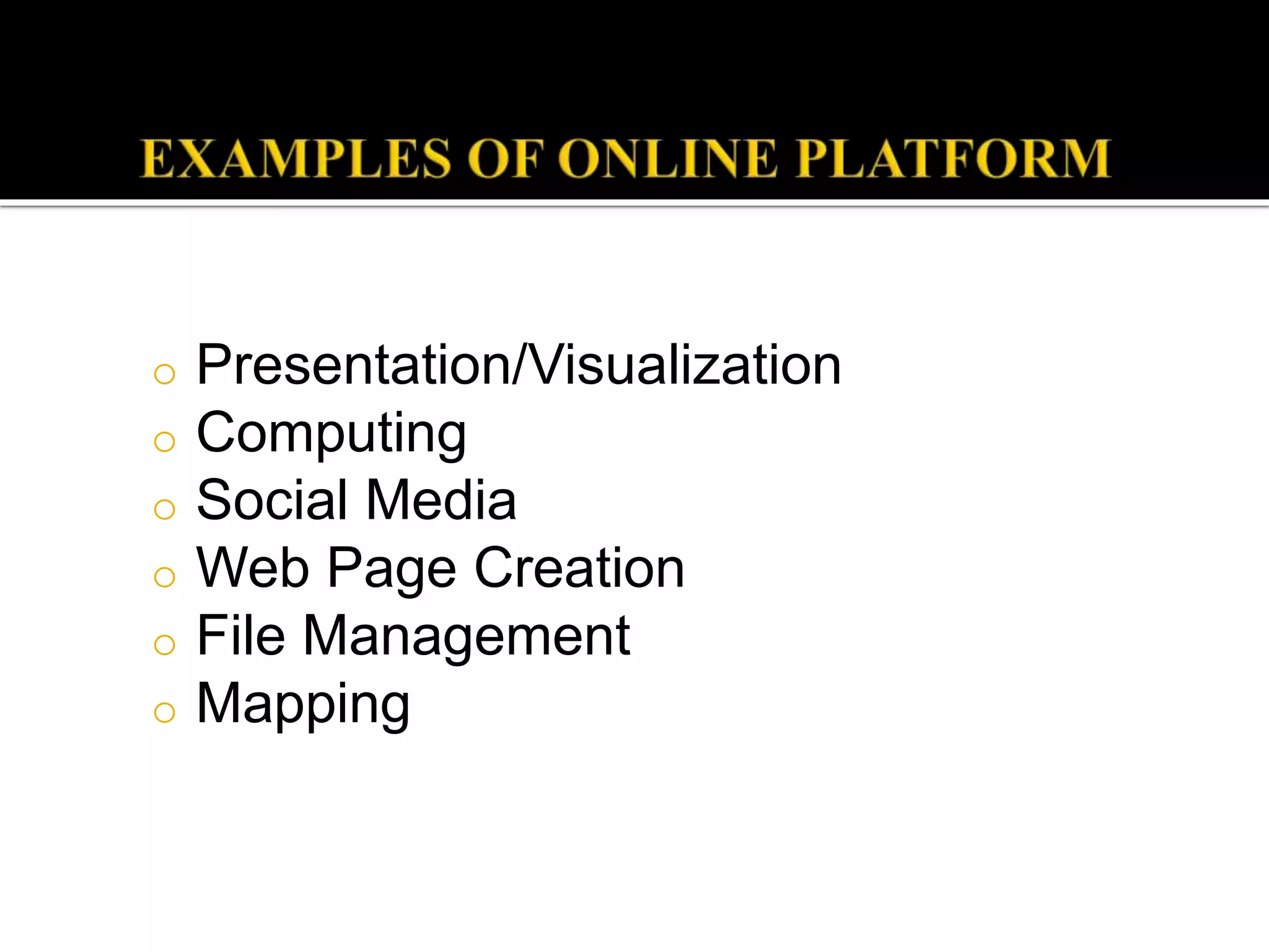 Online platforms for ict content development | PPT