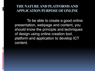 Online platforms for ict content development | PPT