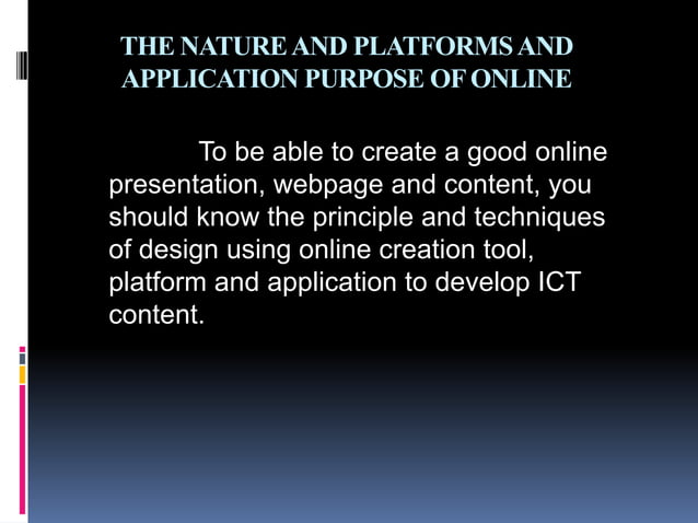 Online platforms for ict content development | PPT
