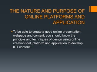 Online platforms for ict content development | PPTX