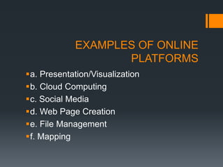 Online platforms for ict content development | PPTX