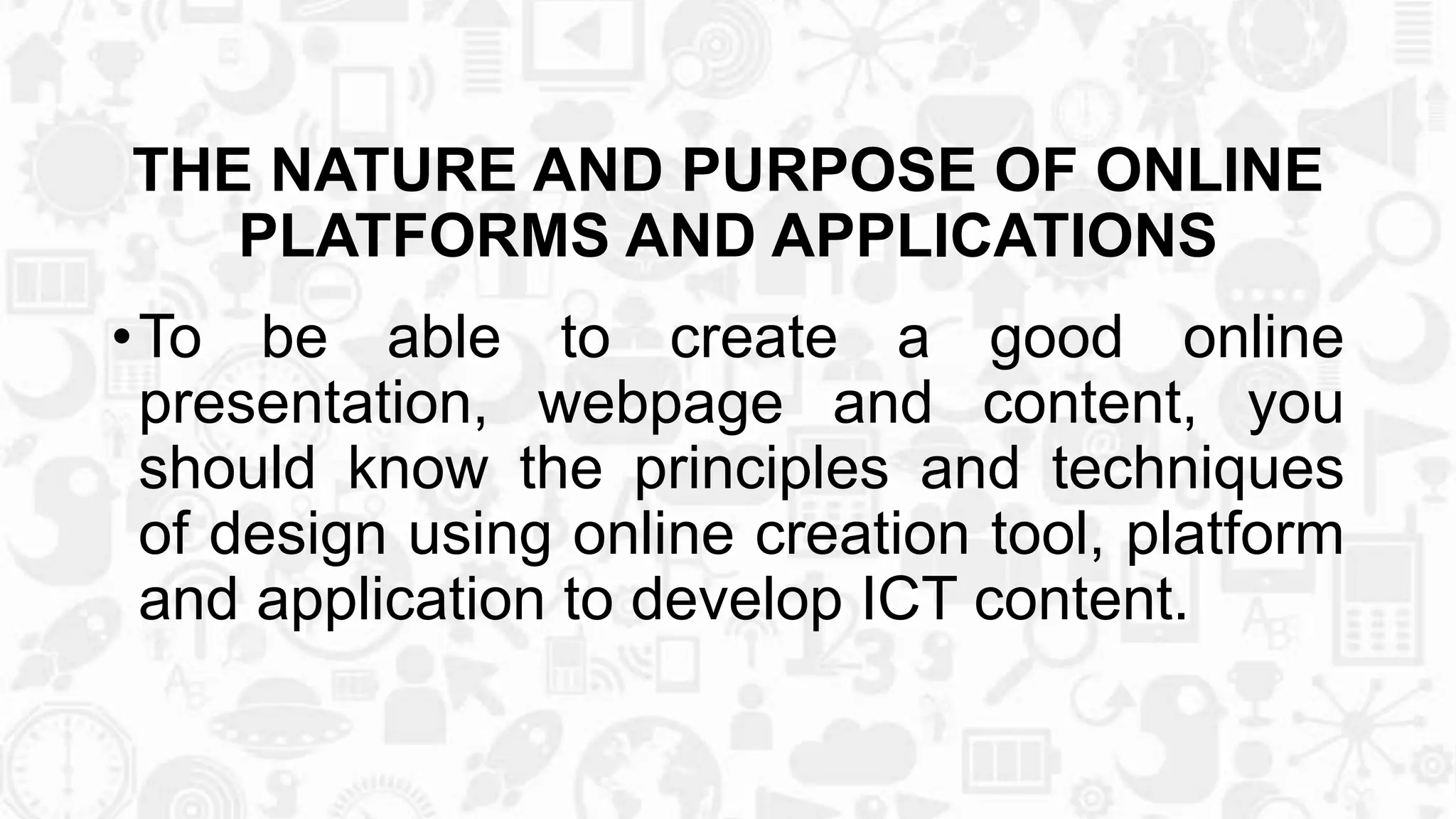 Online Platforms for ICT Content Development by Ydellwish Cortez | PPT