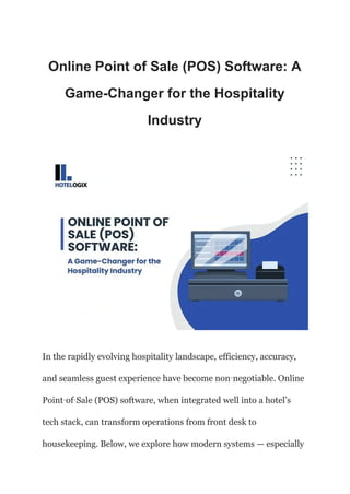 Online Point of Sale (POS) Software_ A Game-Changer for the Hospitality ...