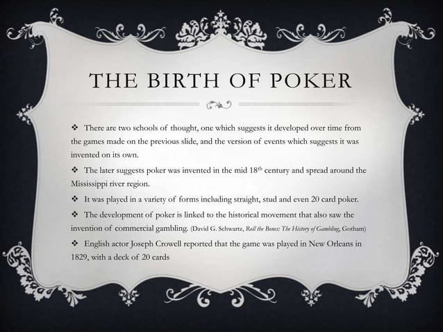 Online poker history | PPT