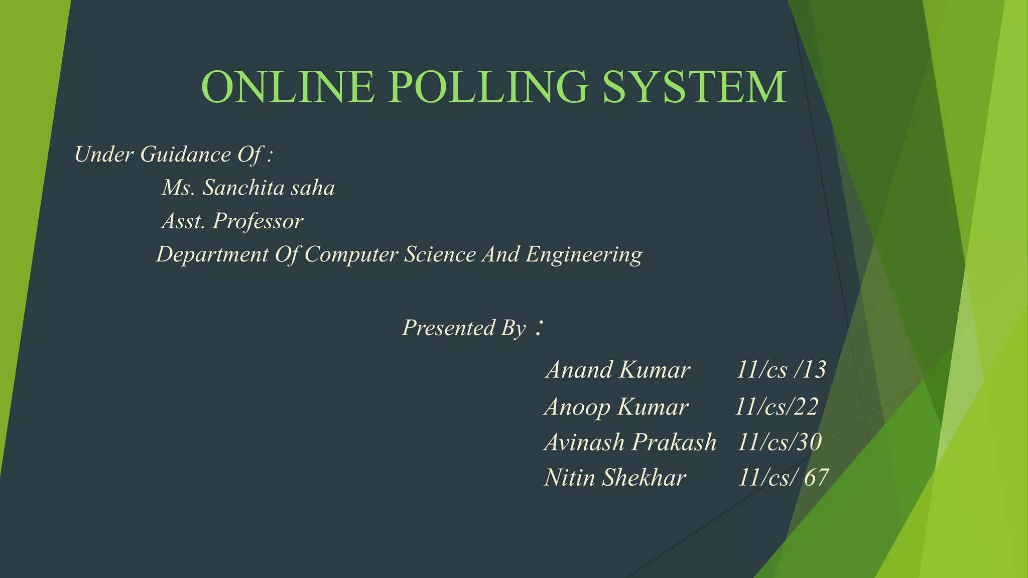 Online polling system | PPT