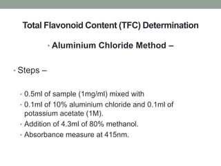 How to find antioxidant properties from selected plants | PPTX