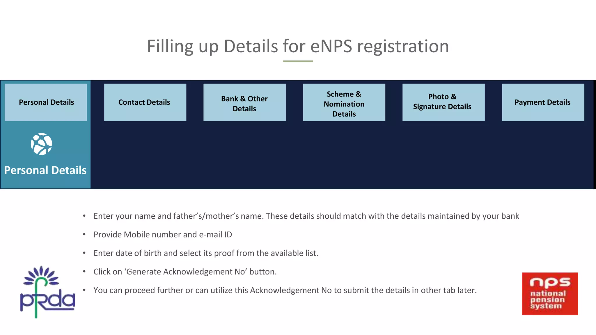 Opening an NPS Account using PAN via eNPS | PPTX