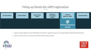 Opening an NPS Account using PAN via eNPS | PPTX