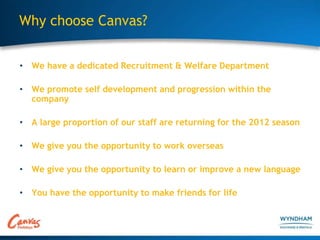 Canvas Holidays pre interview preparation | PPTX