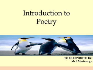 Introduction to poetry | PPTX