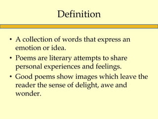 Introduction to poetry | PPTX