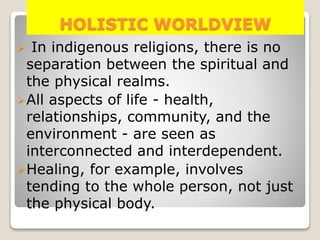 ONLINE PRESENTATION ON KEY BELIEFS IN INDIGENOUS RELIGION BY MUKITWA M ...