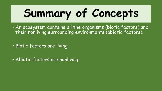 Ecosystems Module 1: Abiotic & Biotic Factors | PPTX