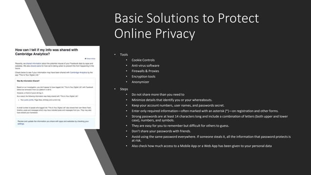 Online privacy & security | PPTX | Internet for Beginners | Internet