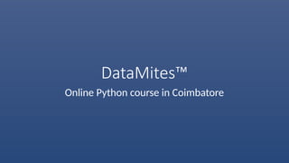 online Python programming course in coimbatore | PPTX