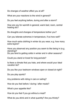 Online Questionnaire | PDF | Diseases and Conditions | Medical Health