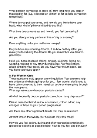 Online Questionnaire | PDF | Diseases and Conditions | Medical Health