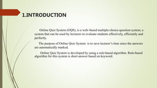 Online quiz system | PPT