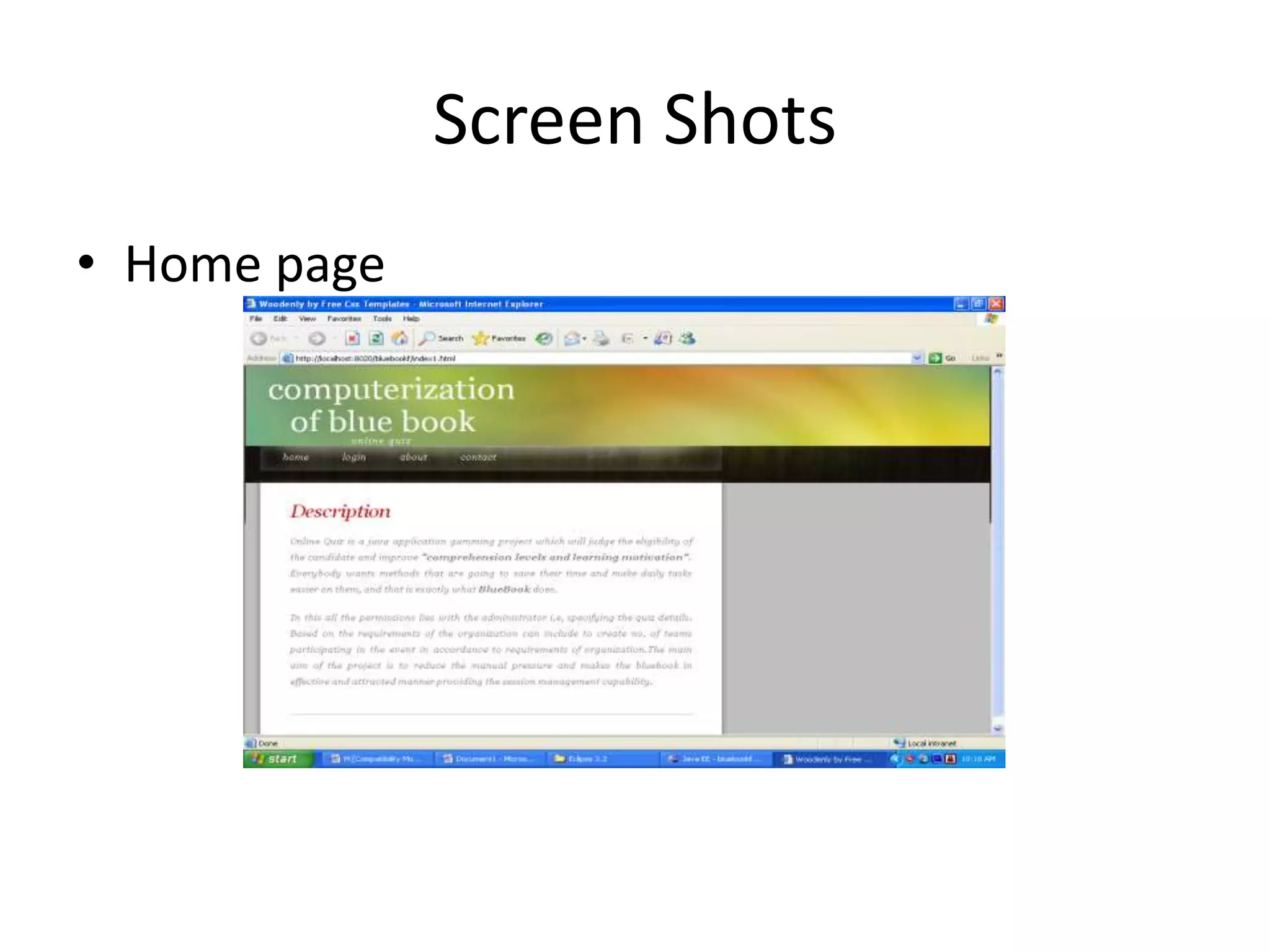 Online Quiz System Project PPT | PPTX