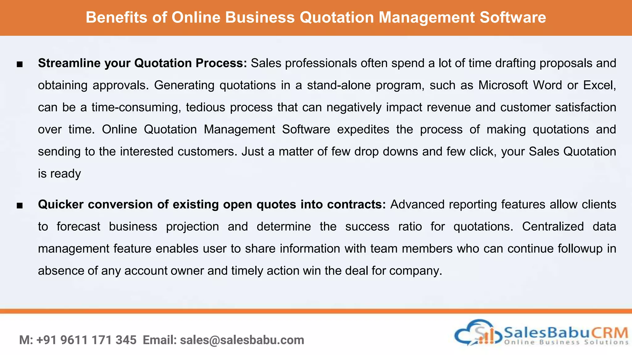 Online quotation management software | PPTX