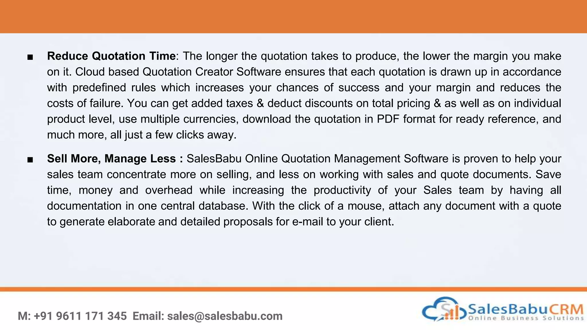 Online quotation management software | PPTX