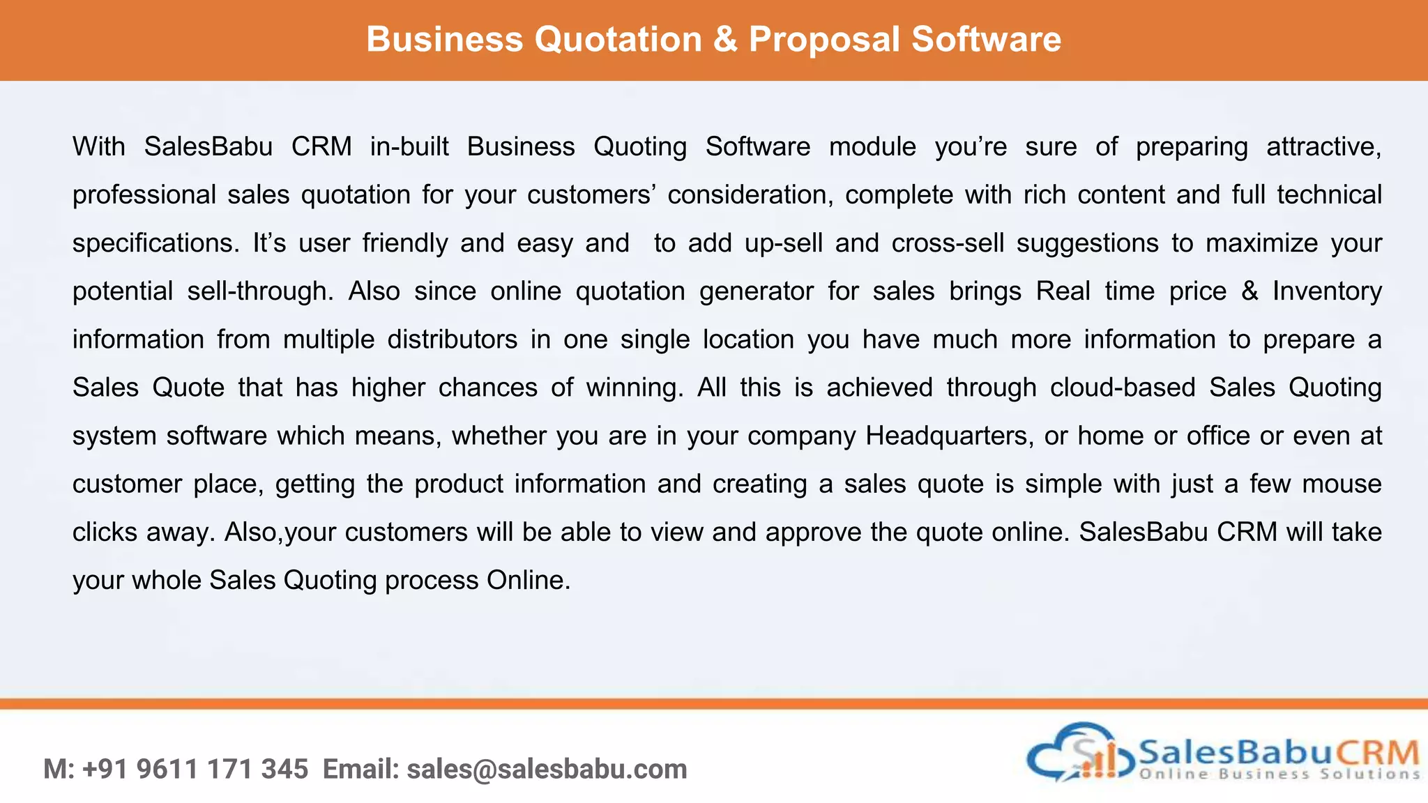 Online quotation management software | PPTX