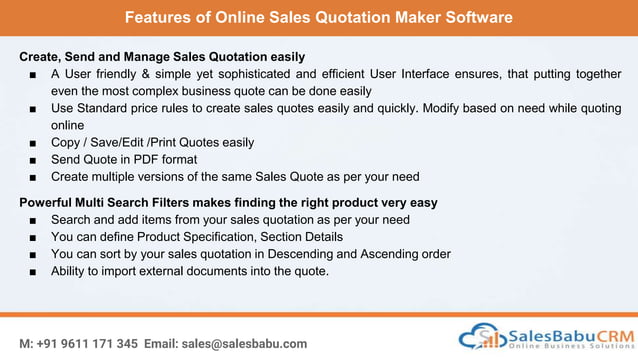 Online quotation management software | PPT