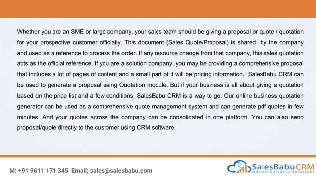 Online quotation management software | PPT