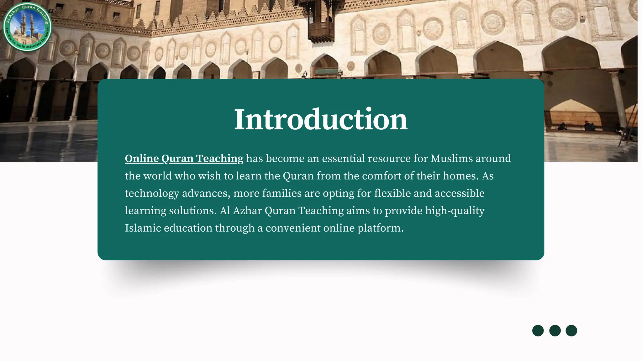 Online Quran Teaching with Al Azhar Quran Teaching | PPT